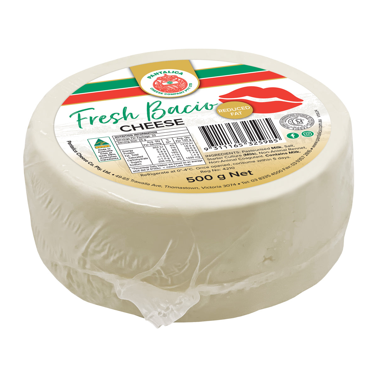 Fresh Bacio Cheese Reduced Fat 500g