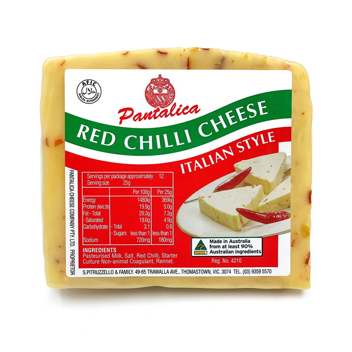 Red Chilli Cheese 300g – Pantalica Cheese